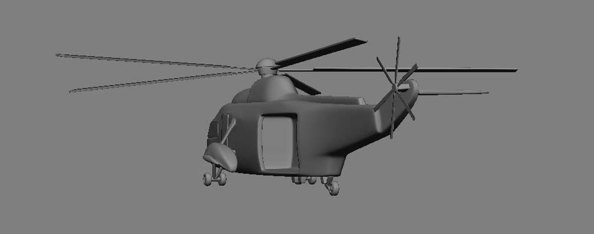 3d model transport helicopter