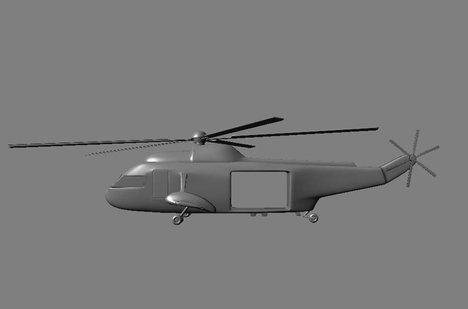 3d Model Transport Helicopter