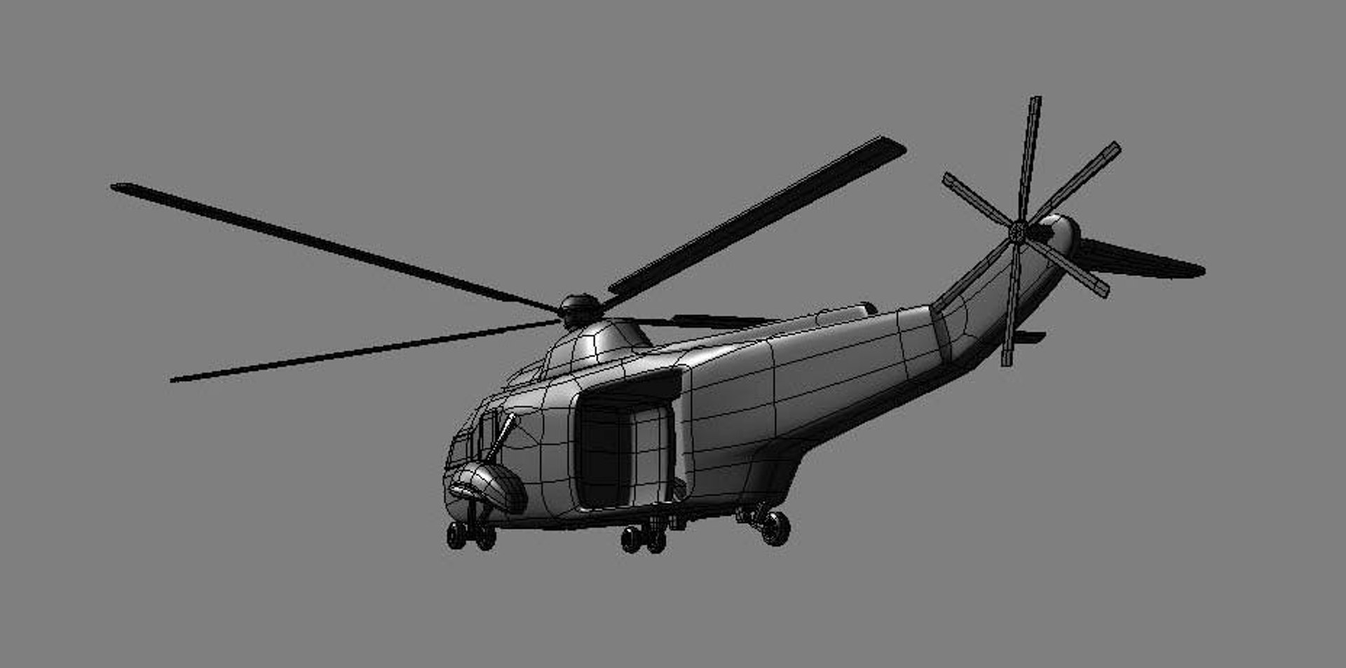 3d Model Transport Helicopter