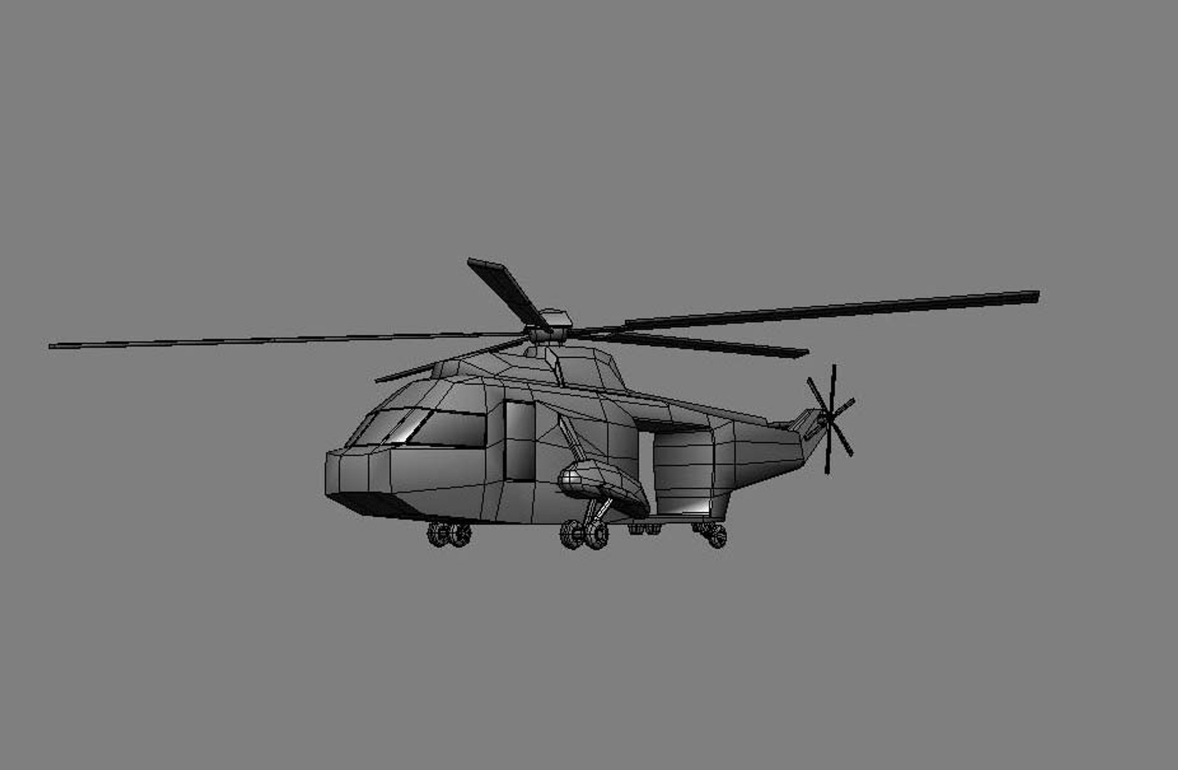 3d Model Transport Helicopter