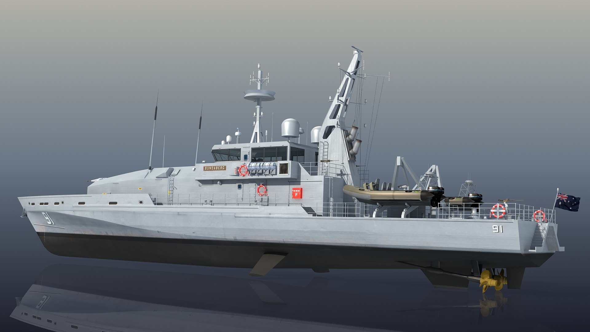 HMAS Bundaberg P91 Royal Australian Navy Patrol Boat 3D Model ...