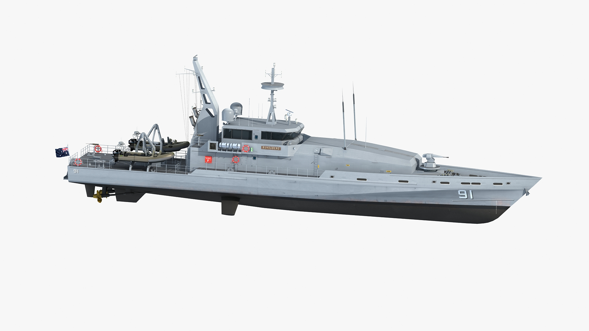 HMAS Bundaberg P91 Royal Australian Navy Patrol Boat 3D Model ...
