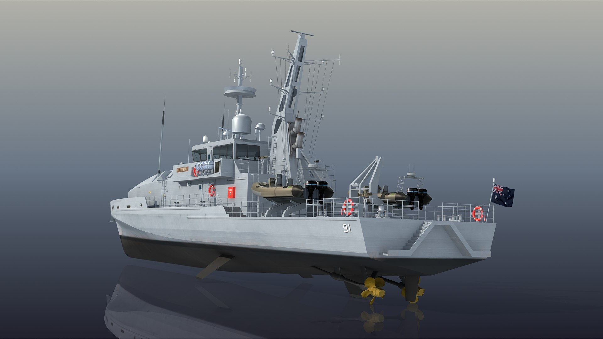HMAS Bundaberg P91 Royal Australian Navy Patrol Boat 3D Model ...