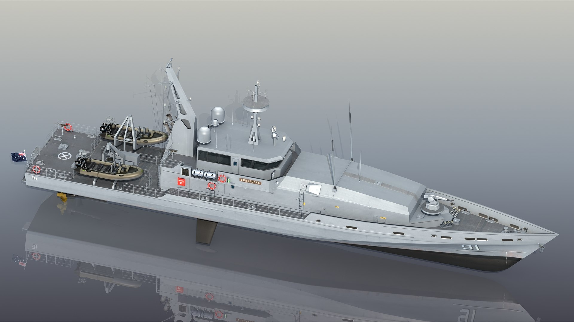 HMAS Bundaberg P91 Royal Australian Navy Patrol Boat 3D Model ...