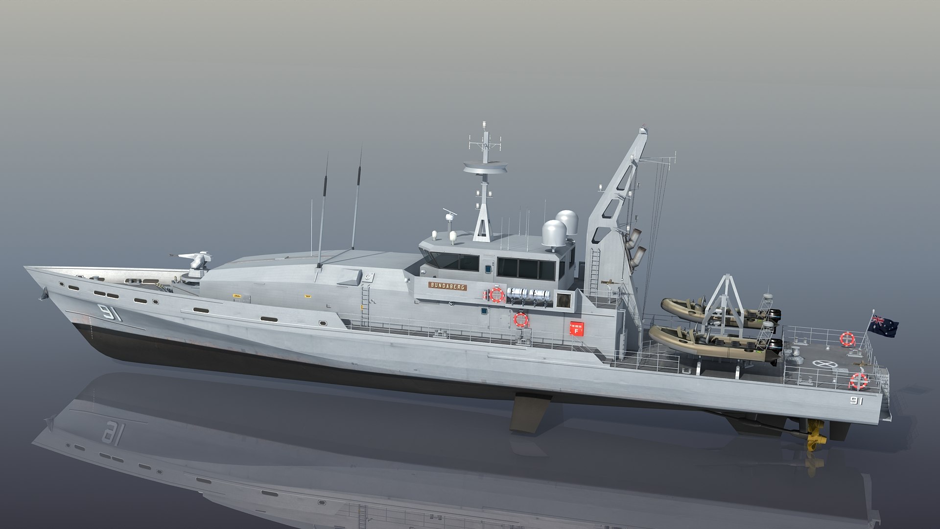 HMAS Bundaberg P91 Royal Australian Navy Patrol Boat 3D Model ...