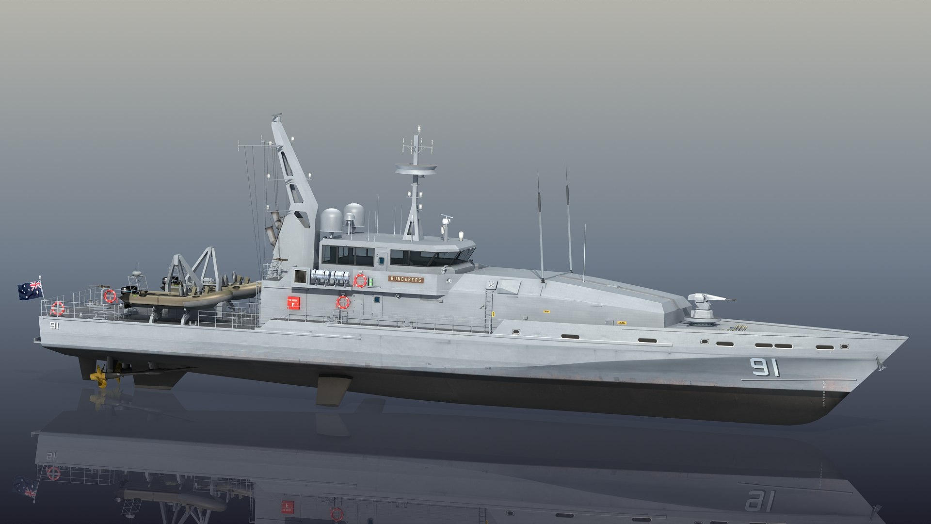 HMAS Bundaberg P91 Royal Australian Navy Patrol Boat 3D Model ...