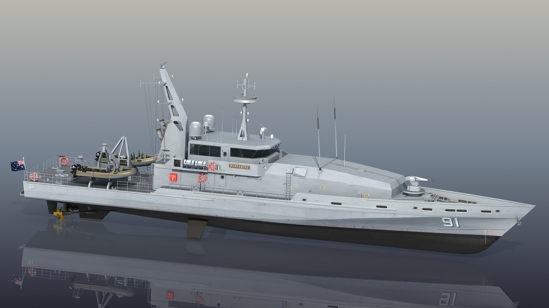 HMAS Bundaberg P91 Royal Australian Navy Patrol Boat 3D Model ...