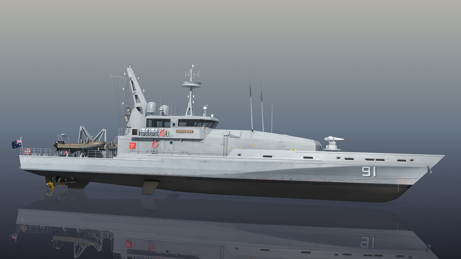 HMAS Bundaberg P91 Royal Australian Navy Patrol Boat 3D Model ...