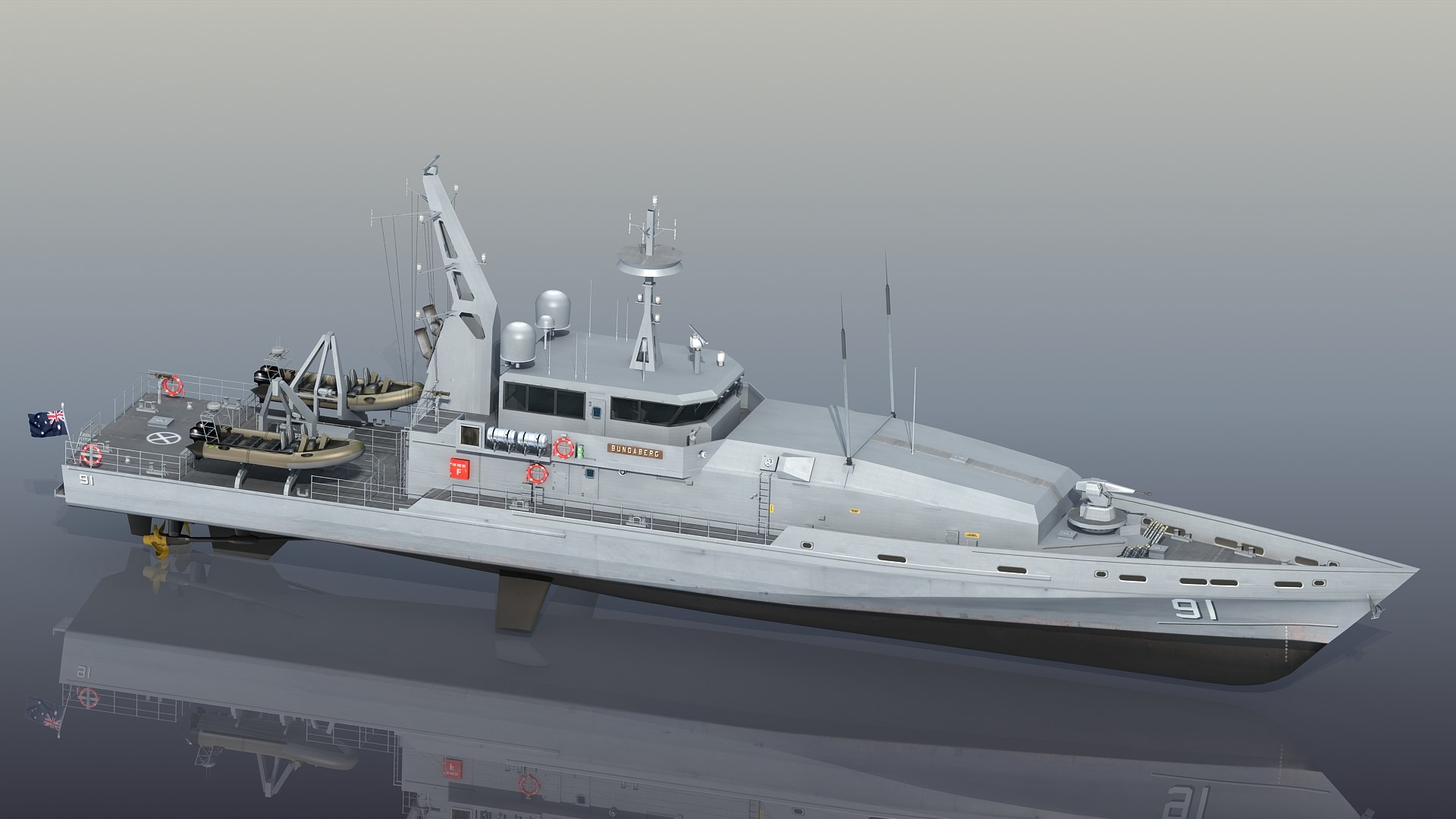 HMAS Bundaberg P91 Royal Australian Navy Patrol Boat 3D Model ...