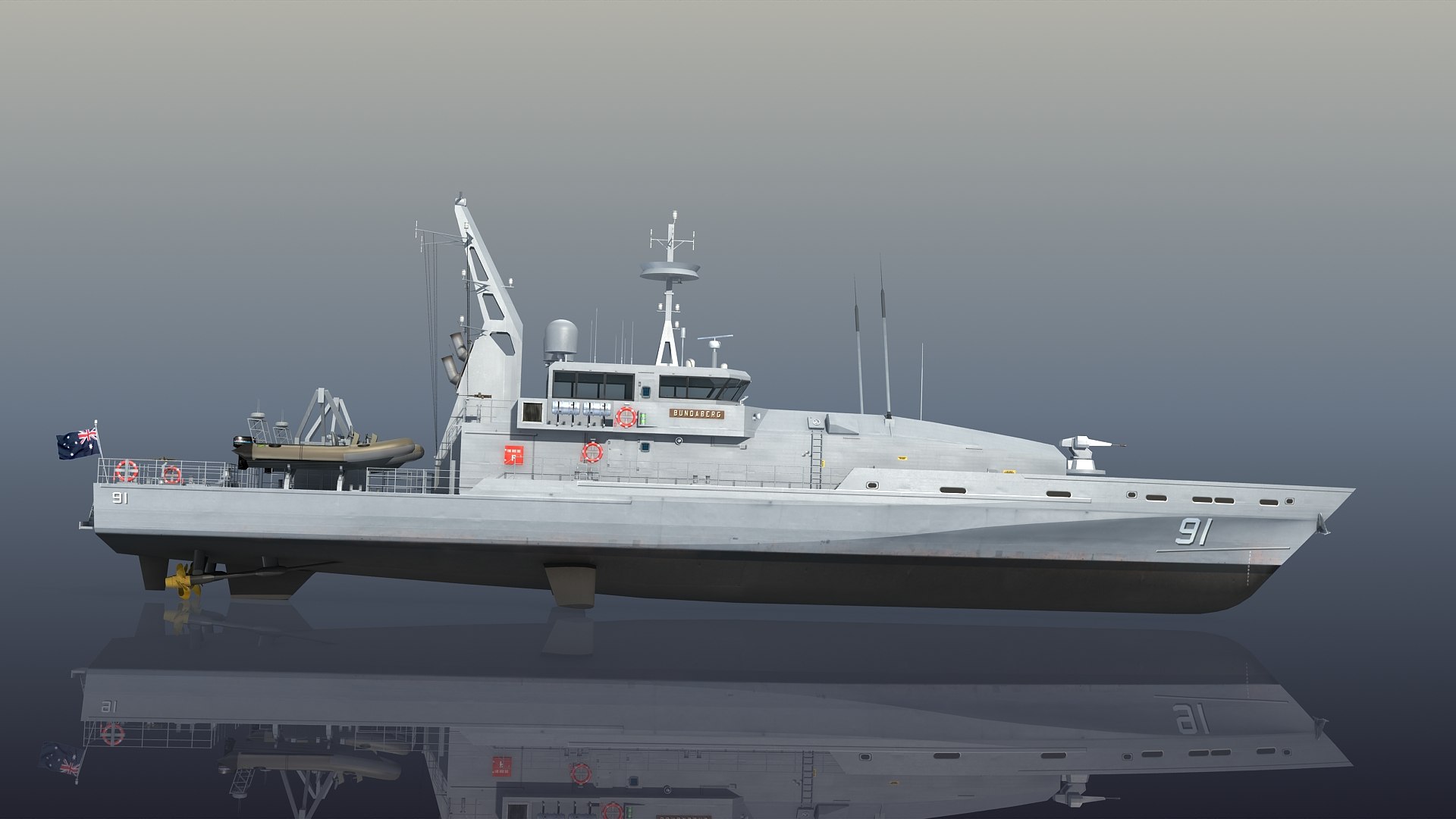 HMAS Bundaberg P91 Royal Australian Navy Patrol Boat 3D Model ...
