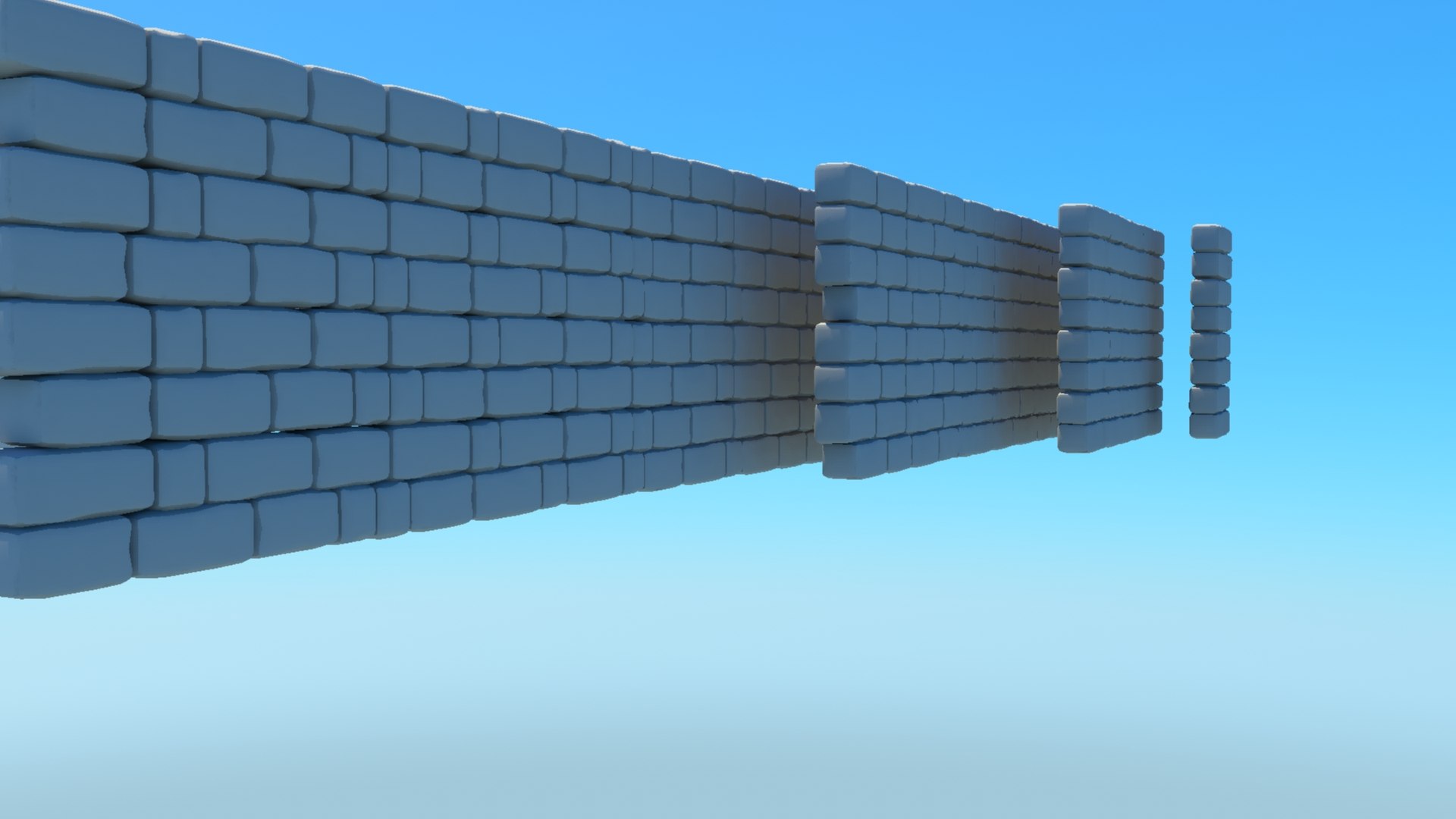 Free Obj Model Wall Cartoon Brick