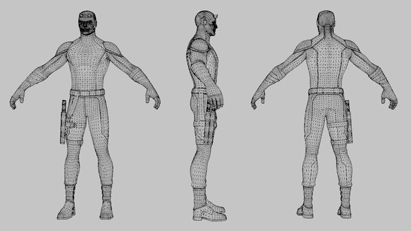 Daredevil Lowpoly Rigged 3D model - TurboSquid 2033875