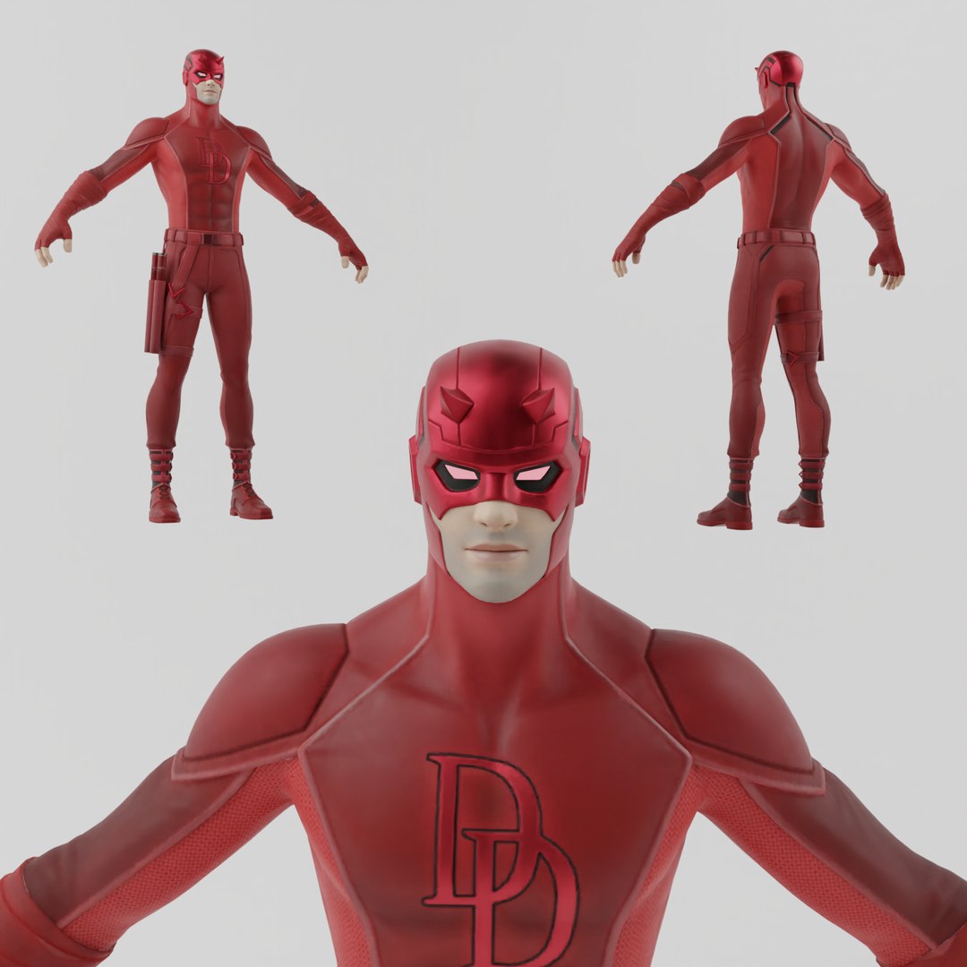 Daredevil Lowpoly Rigged 3D model - TurboSquid 2033875