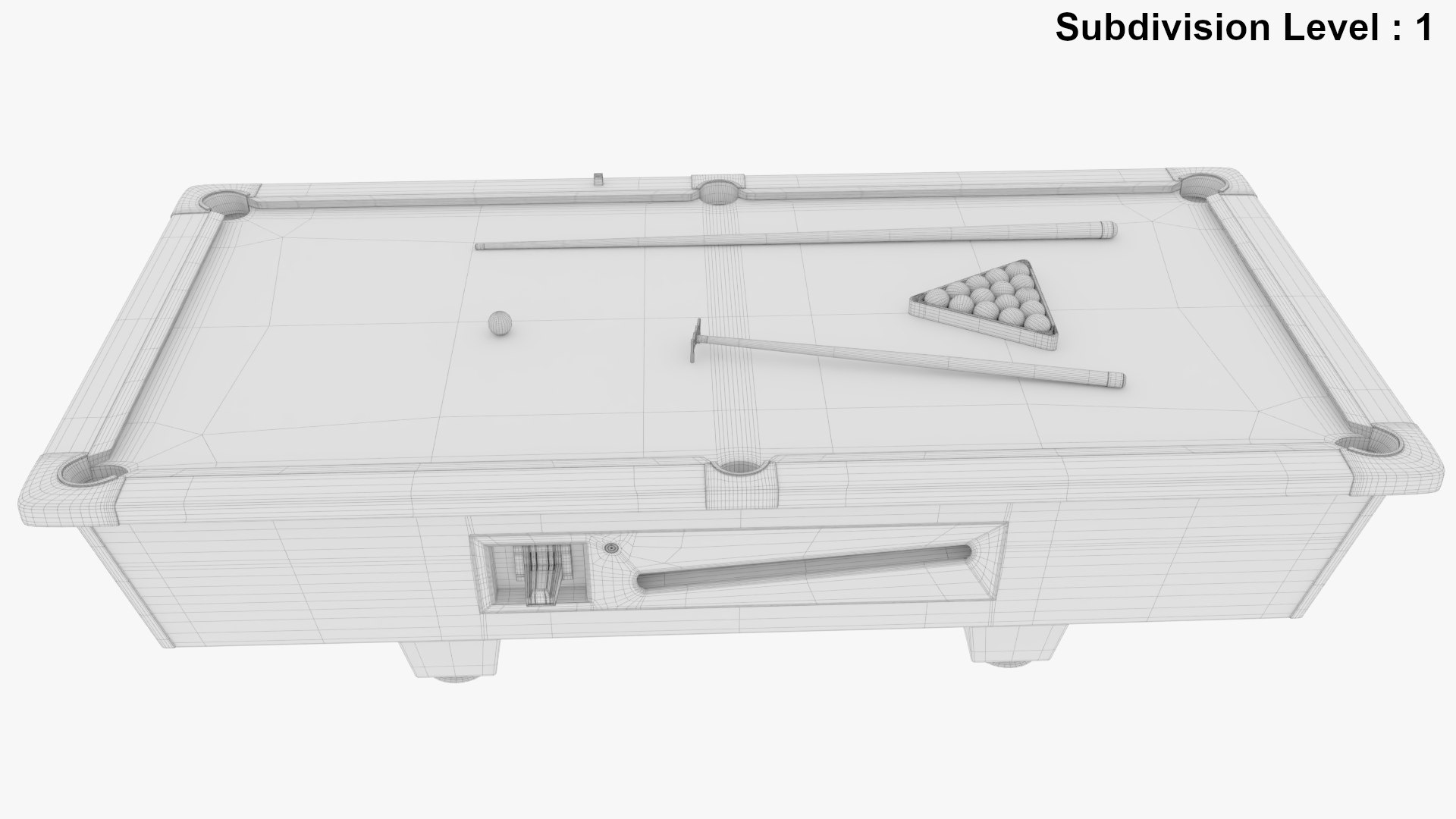 3D Pool Table - TurboSquid 1885895