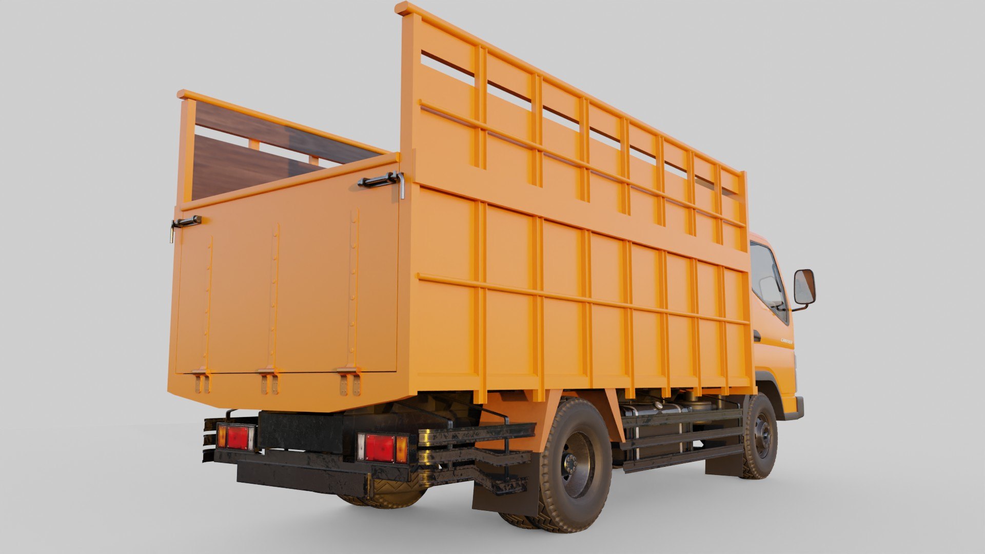 Mitsubishi Fuso Canter Wood Box Truck 3D Model - TurboSquid 2421370