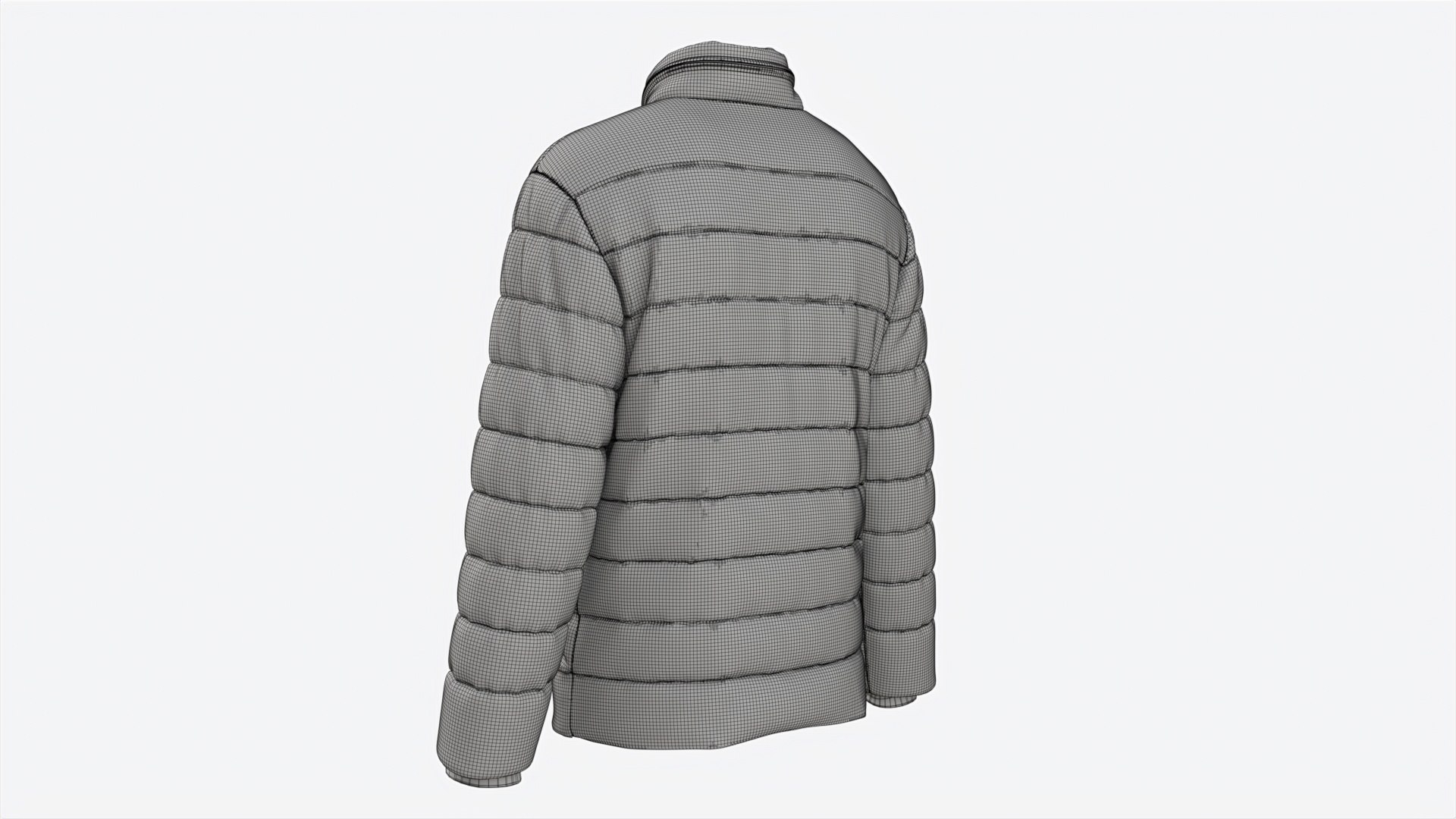 Quilted Jacket For Men Mockup Black 3D Model - TurboSquid 2073846