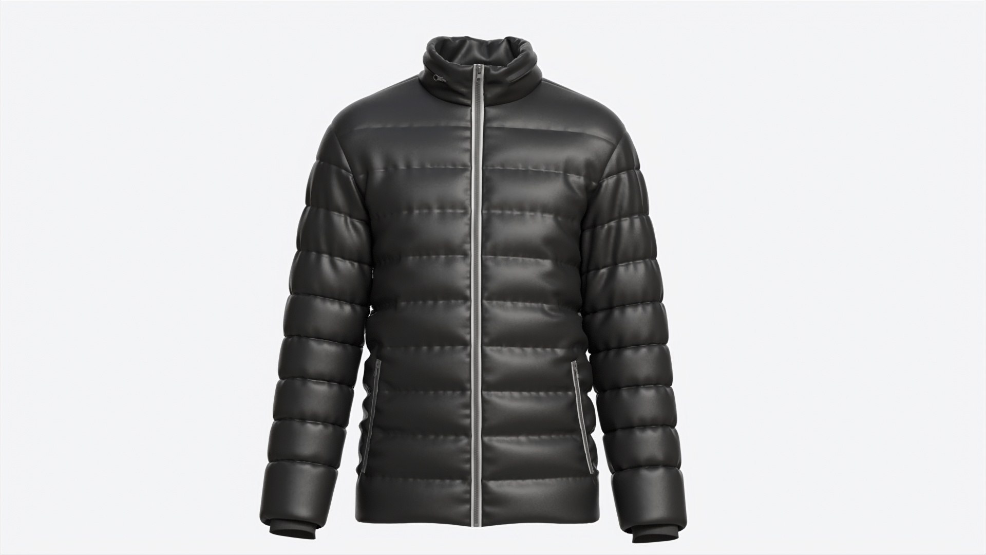 Quilted Jacket For Men Mockup Black 3D Model - TurboSquid 2073846