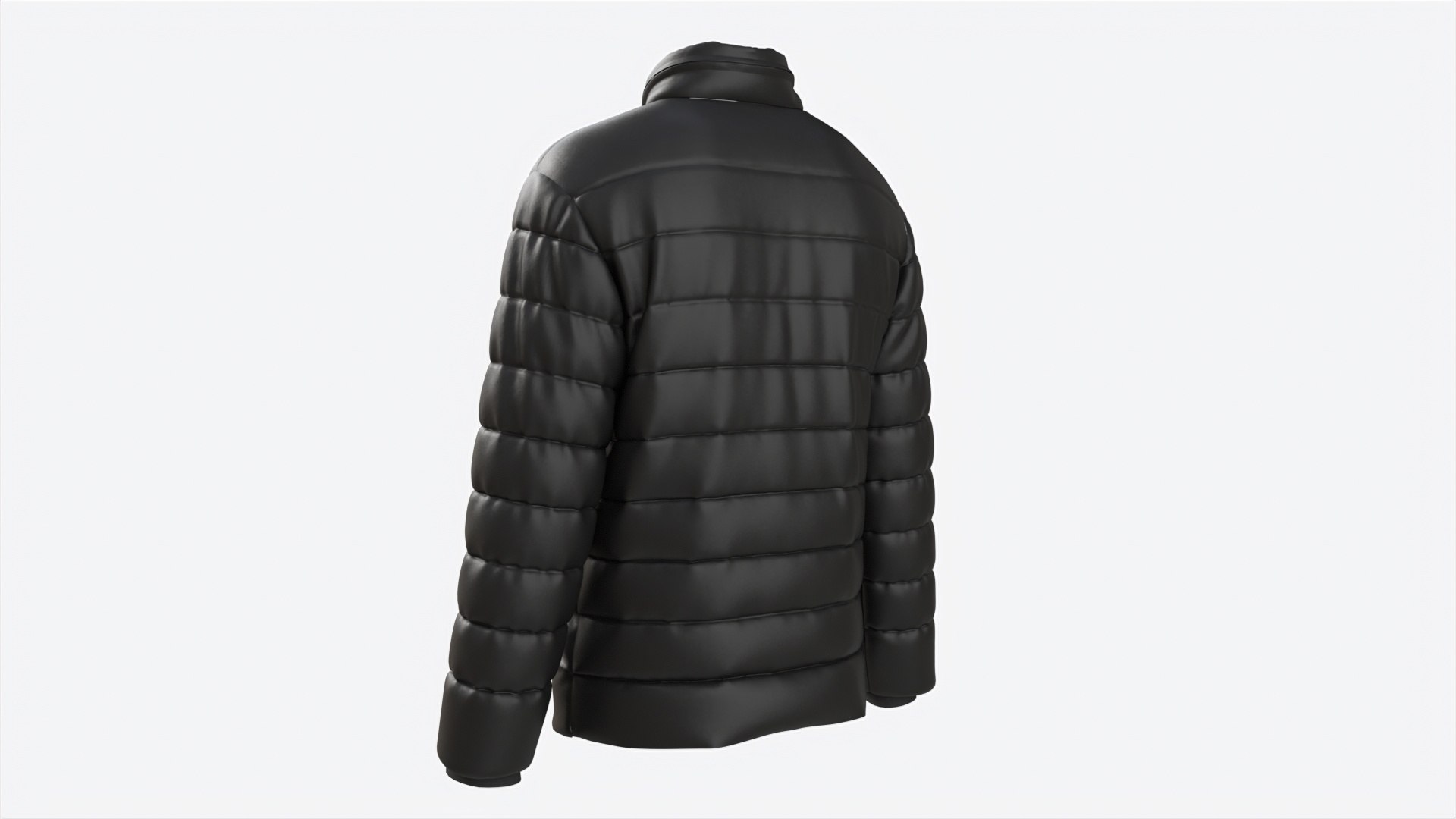Quilted Jacket For Men Mockup Black 3D Model - TurboSquid 2073846