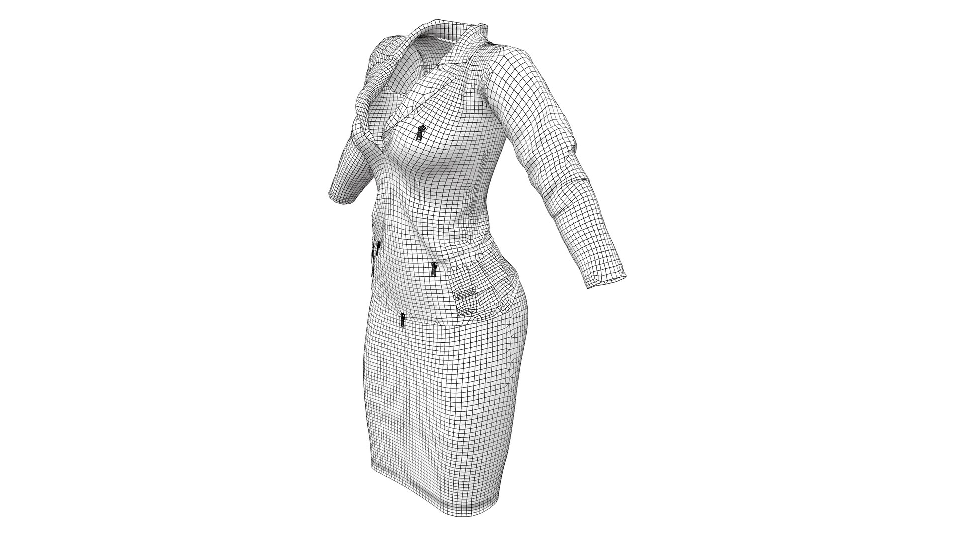 Leather Business Formal Outfit 3D model - TurboSquid 1867556