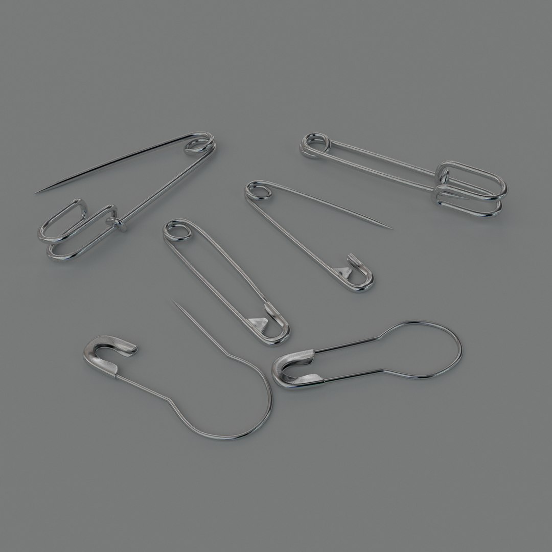 Safety Pins Model - TurboSquid 1190602