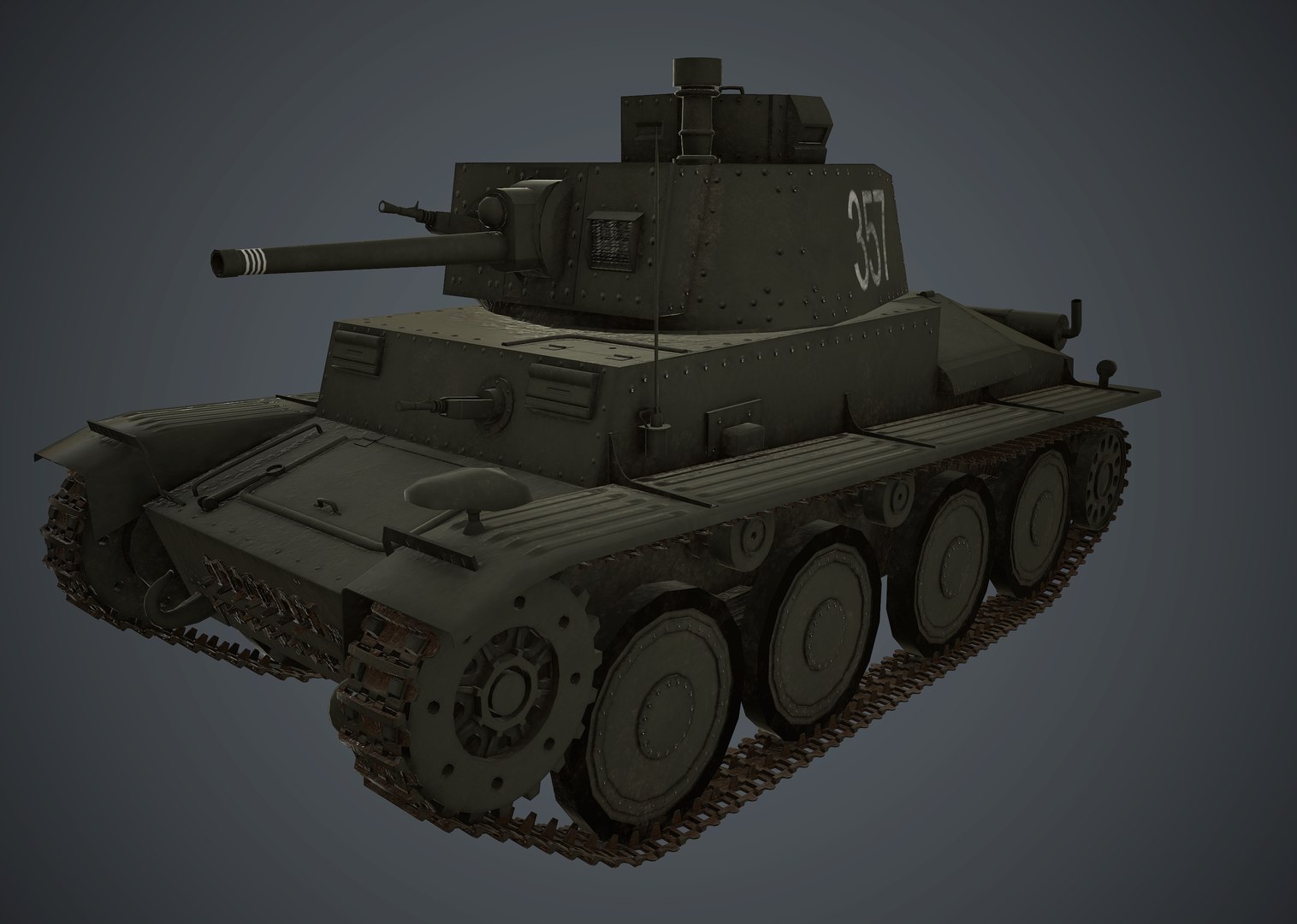 3d 38 Tank Model