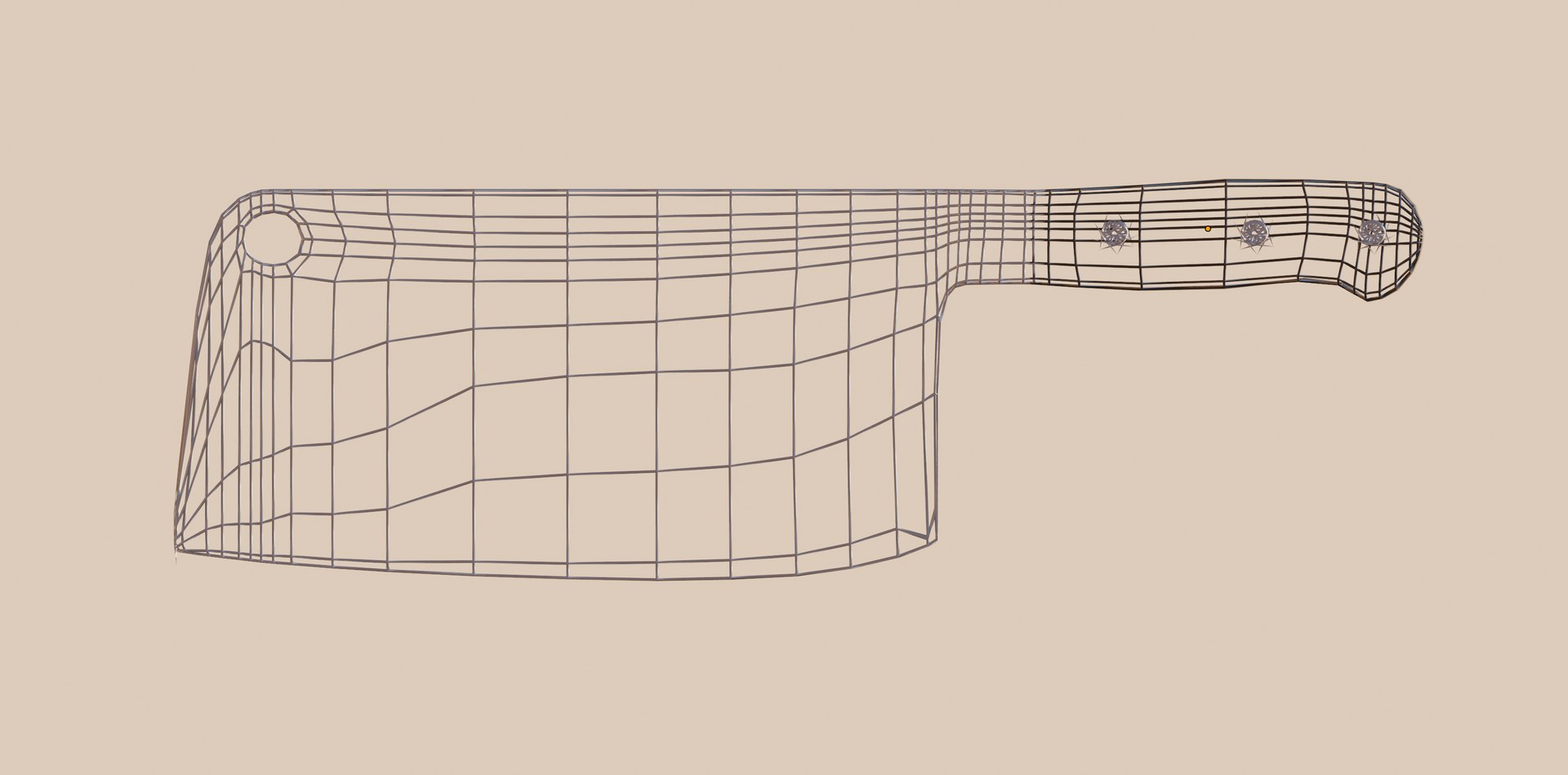 3D Cleaver Handle Model - TurboSquid 1479449