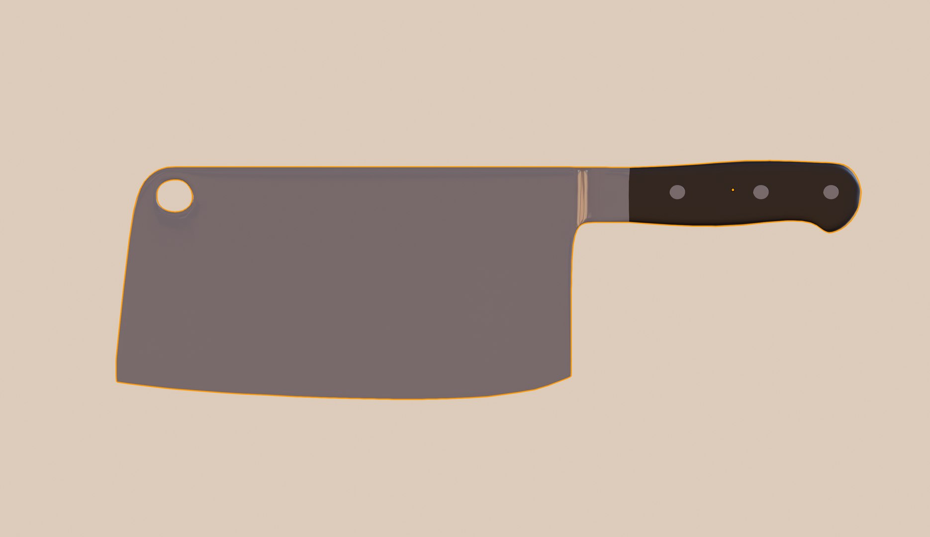 3D Cleaver Handle Model - TurboSquid 1479449