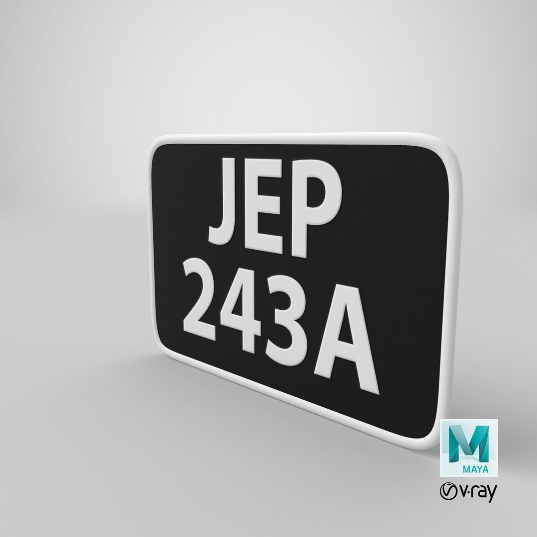 3D Retro Car License Plate V4 - TurboSquid 2064980