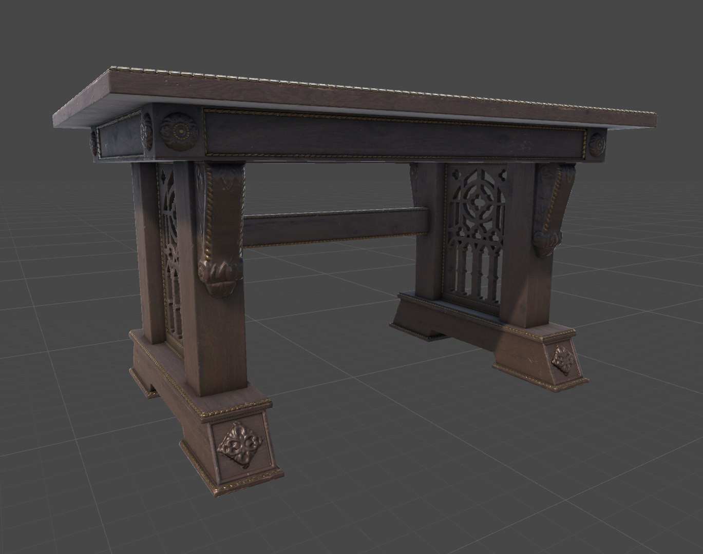 3d Model Pbr Gothic Table