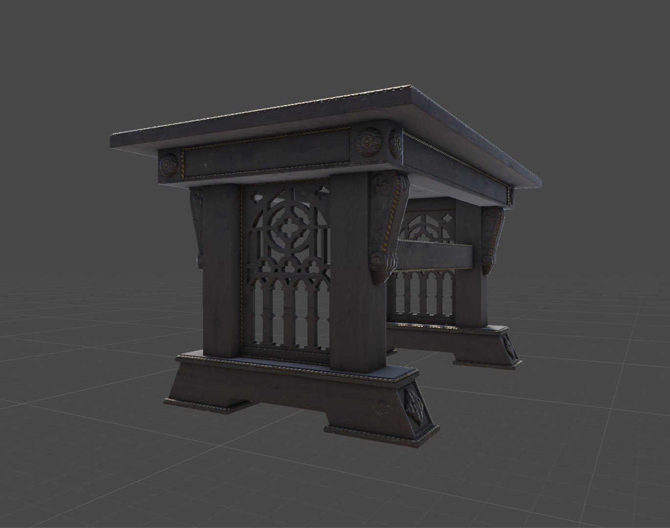 3d Model Pbr Gothic Table