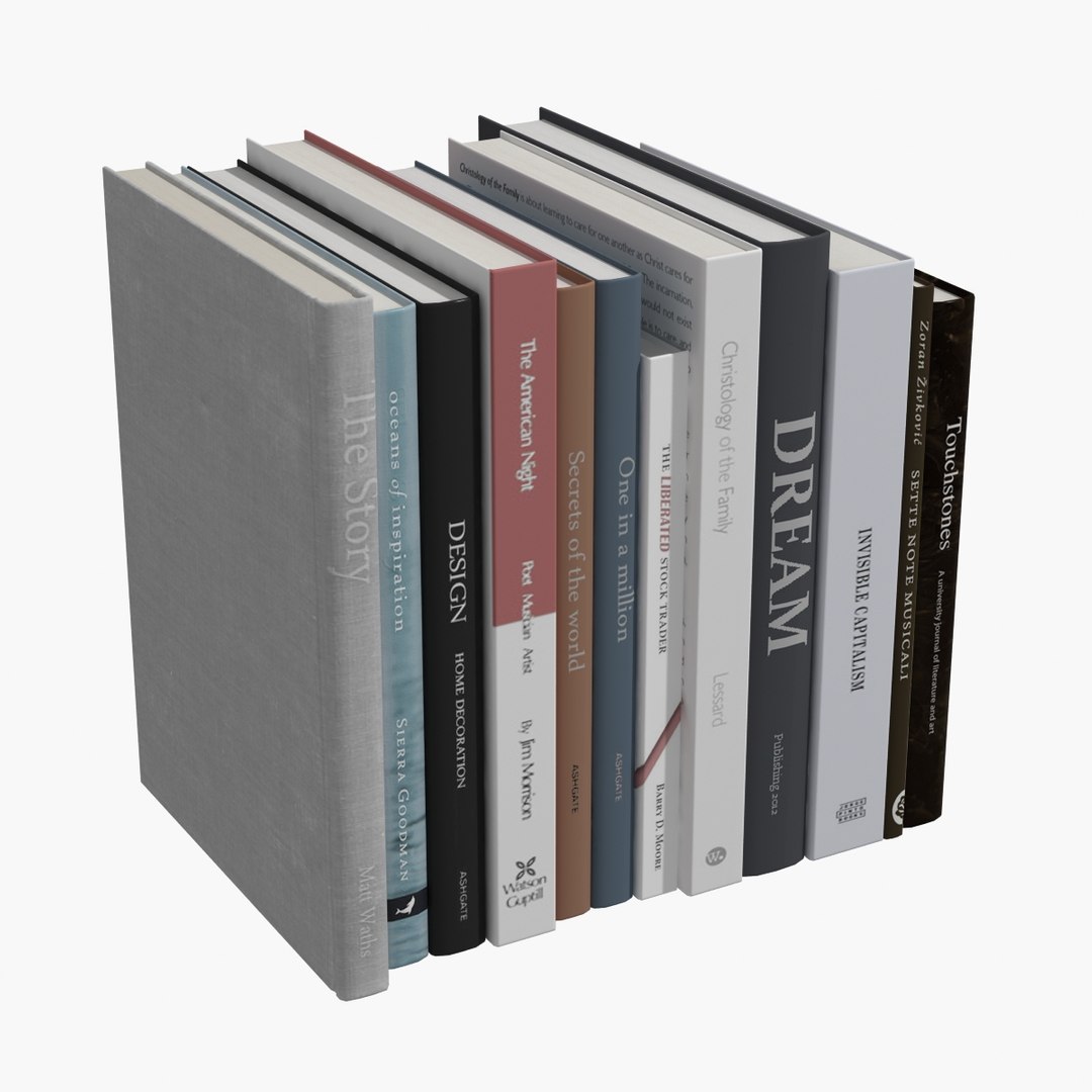 3d realistic books