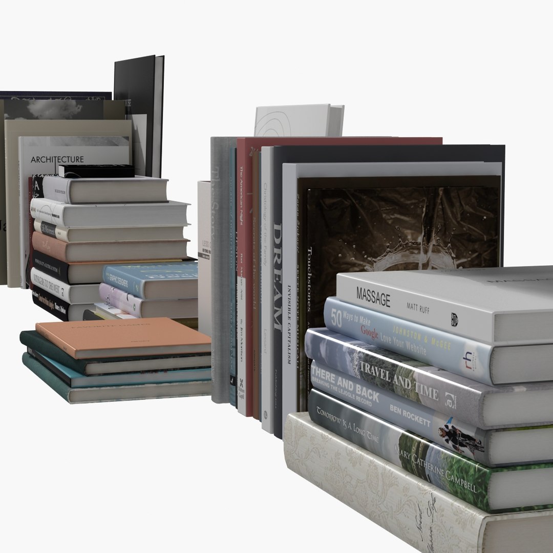 3d realistic books