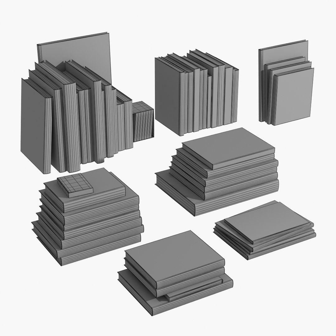 3d realistic books