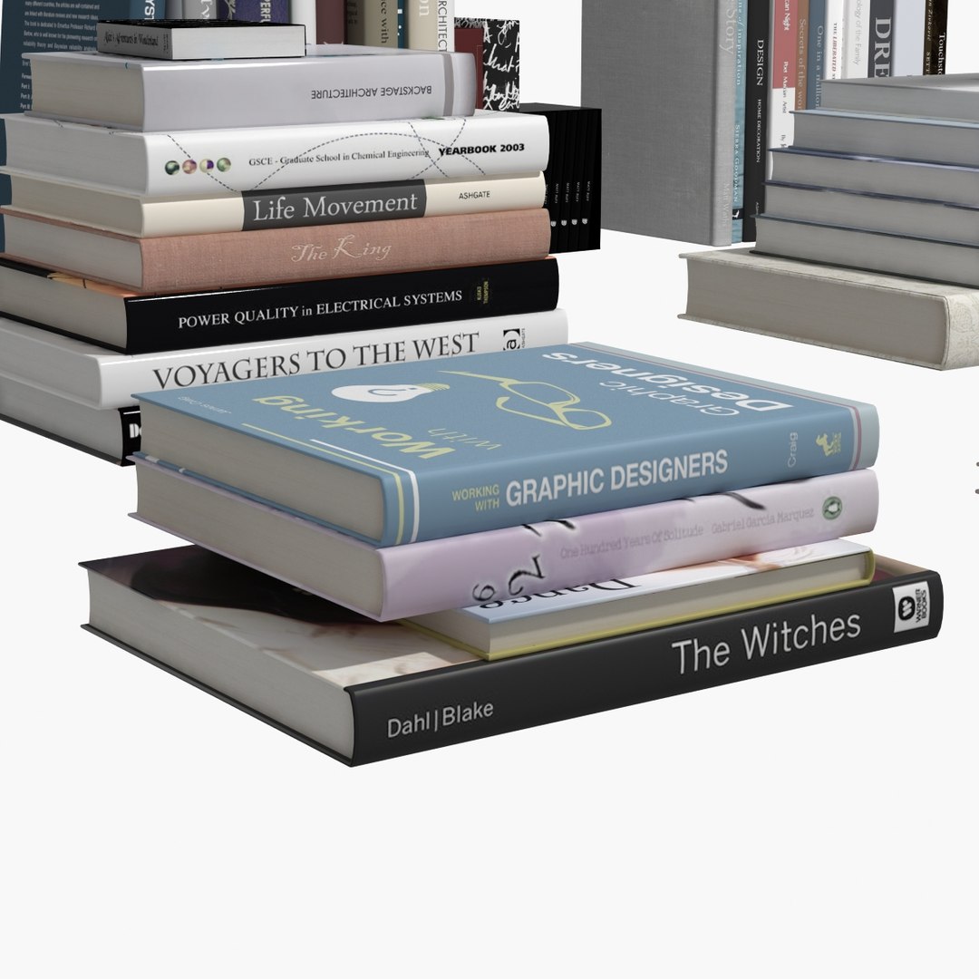 3d realistic books