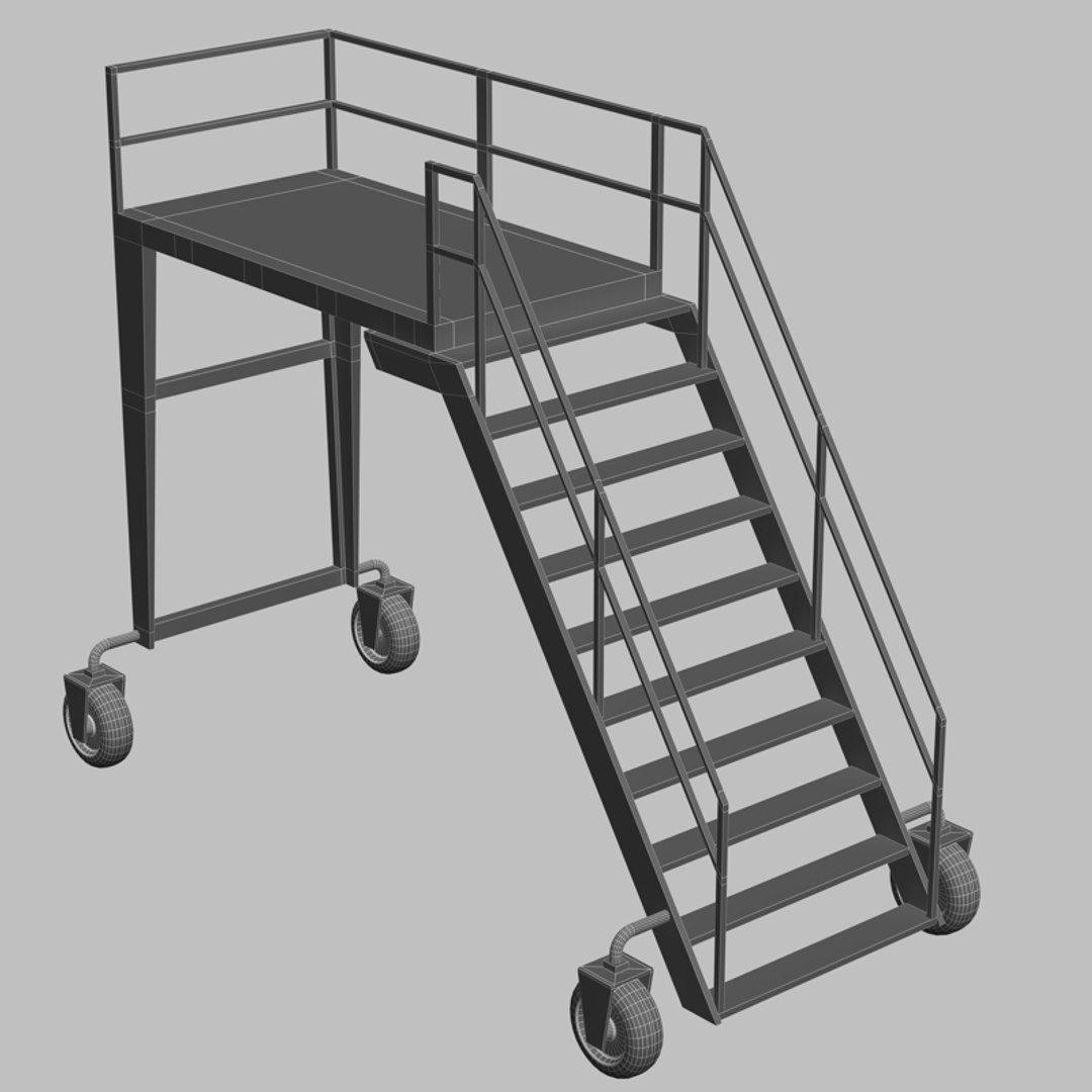3d Model Of Rolling Industrial Platform