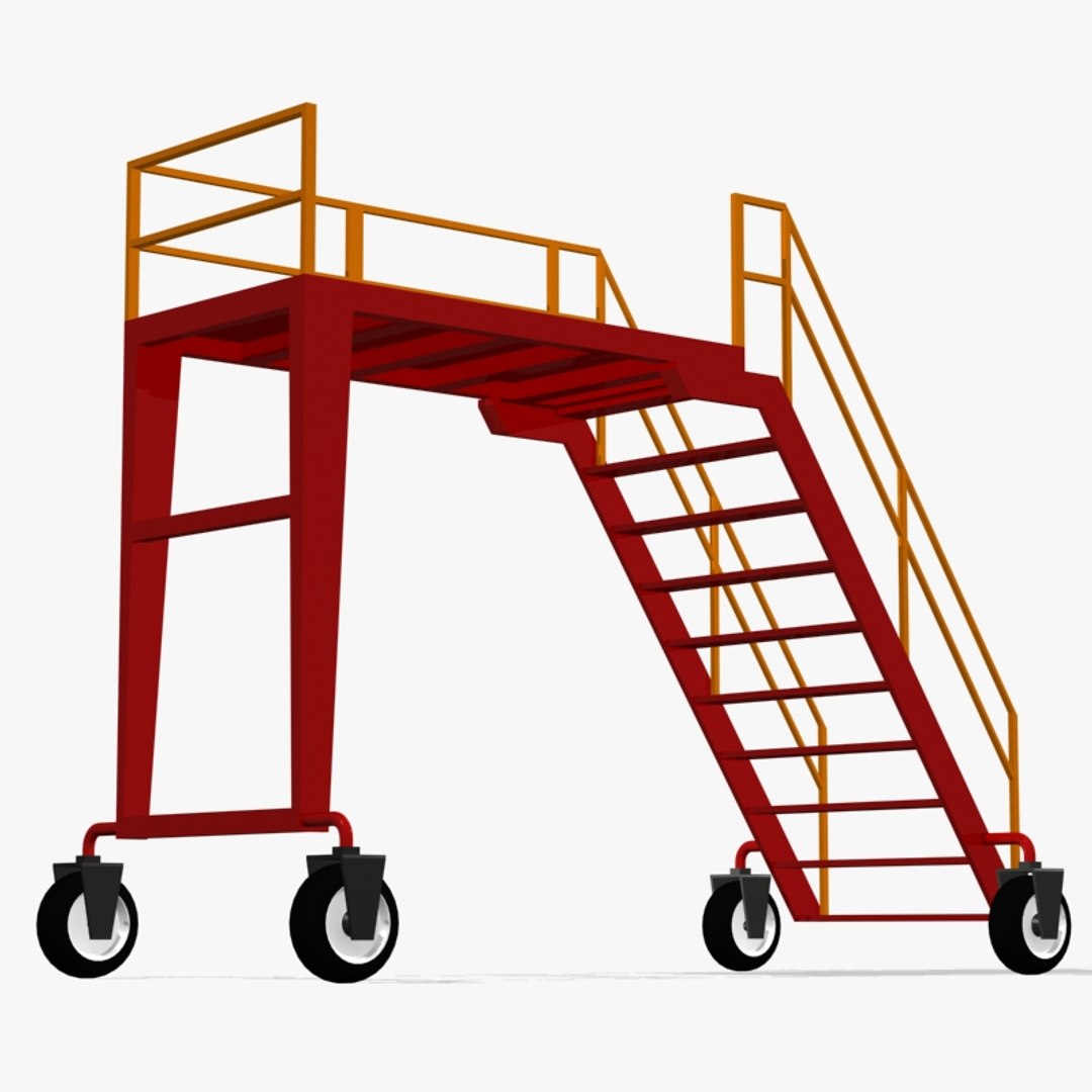 3d Model Of Rolling Industrial Platform
