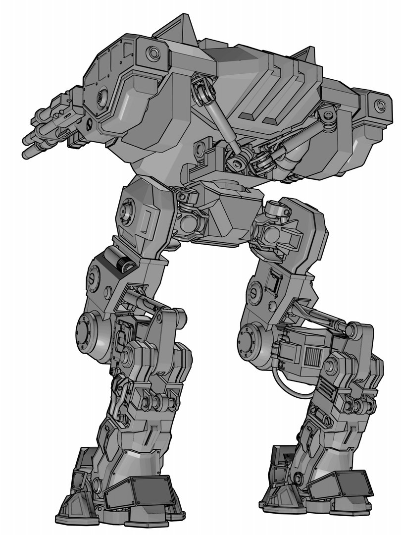 3d Model Of Battle Mech