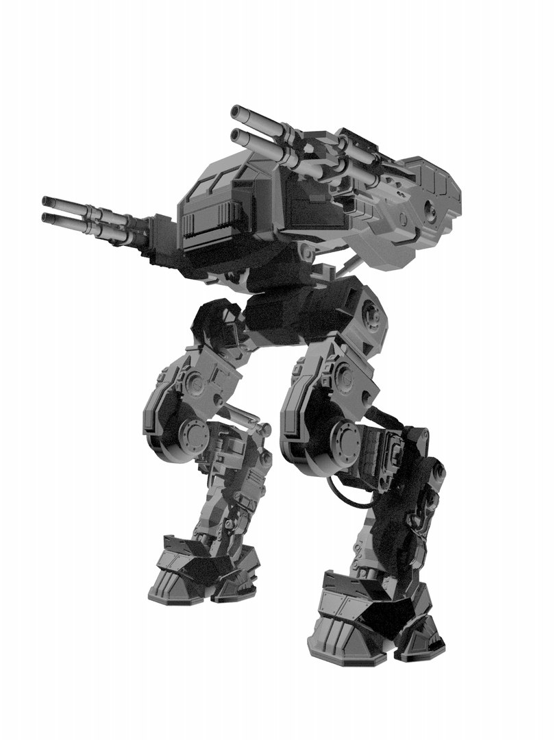 3d Model Of Battle Mech
