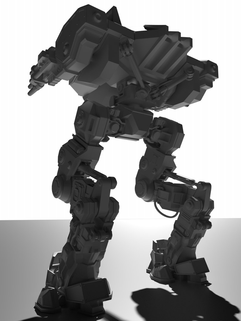 3d Model Of Battle Mech