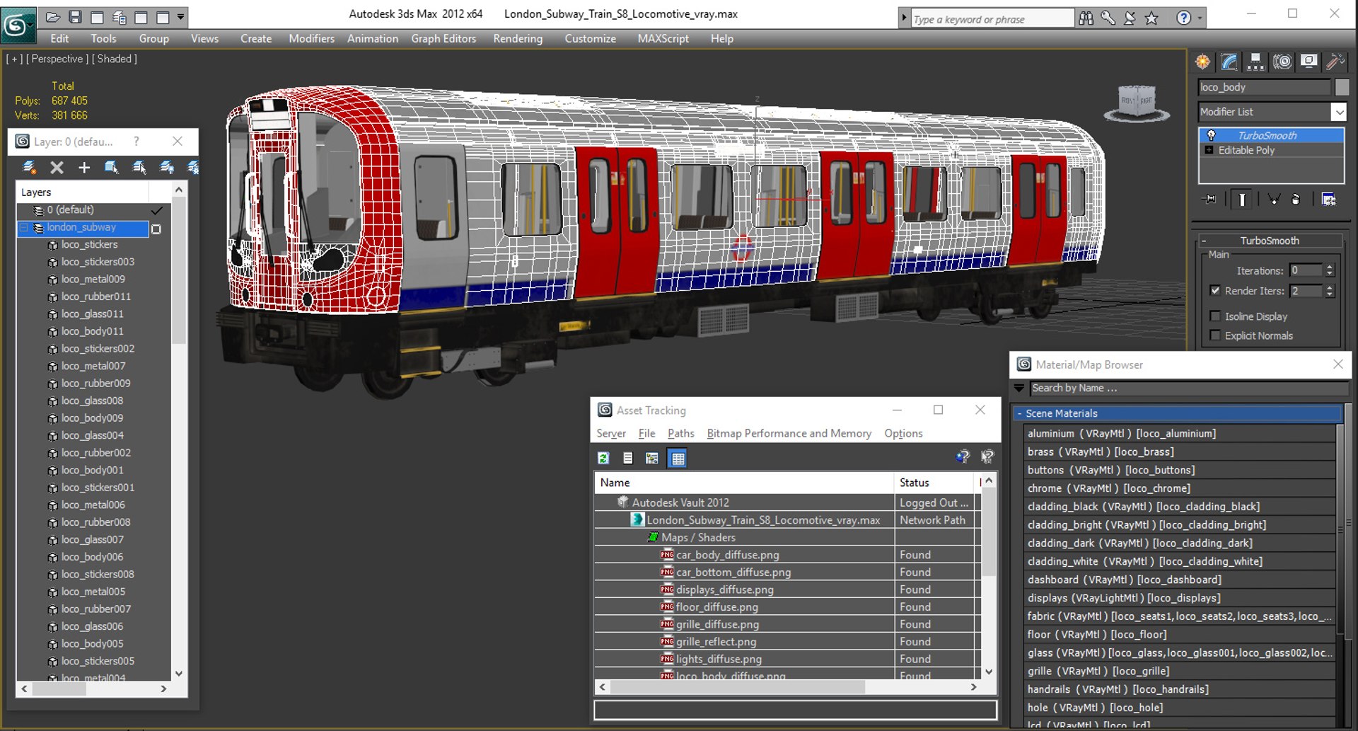 London subway train s8 model - TurboSquid 1305597