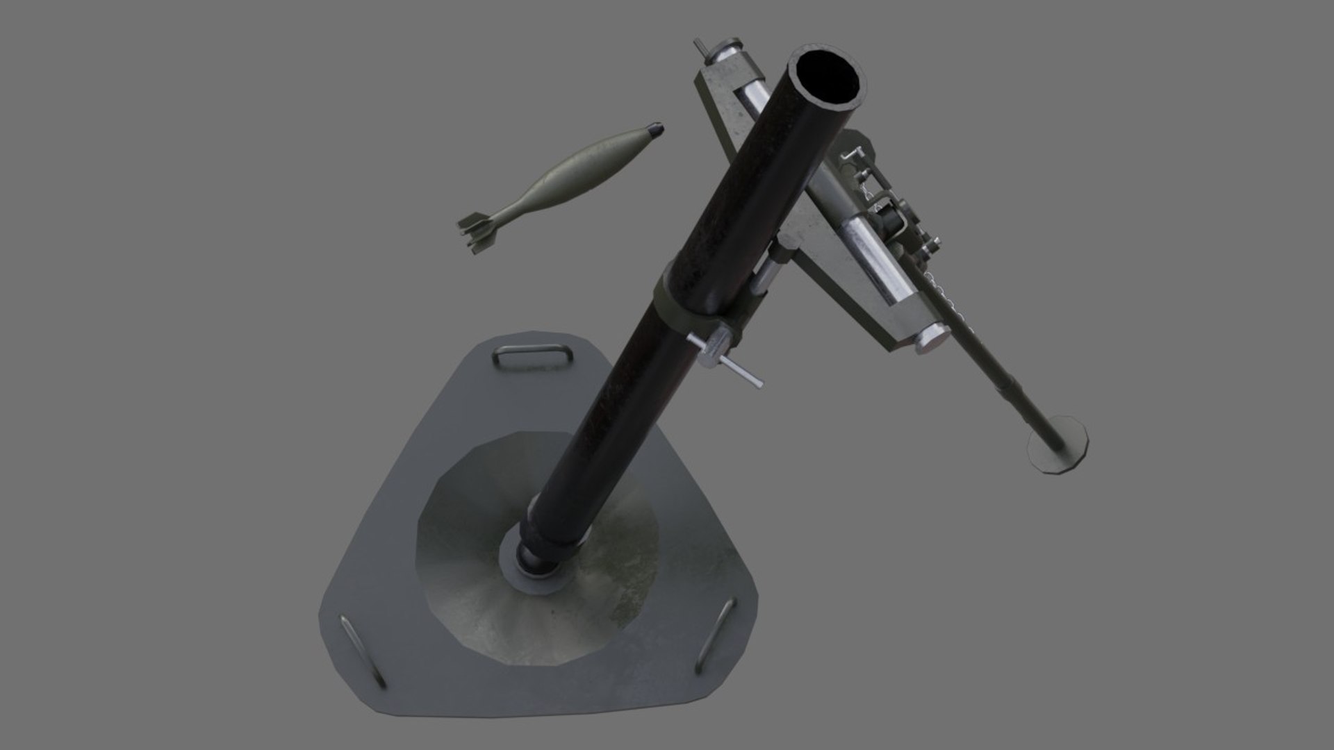 Mortar 1a 3D Model - TurboSquid 1241575