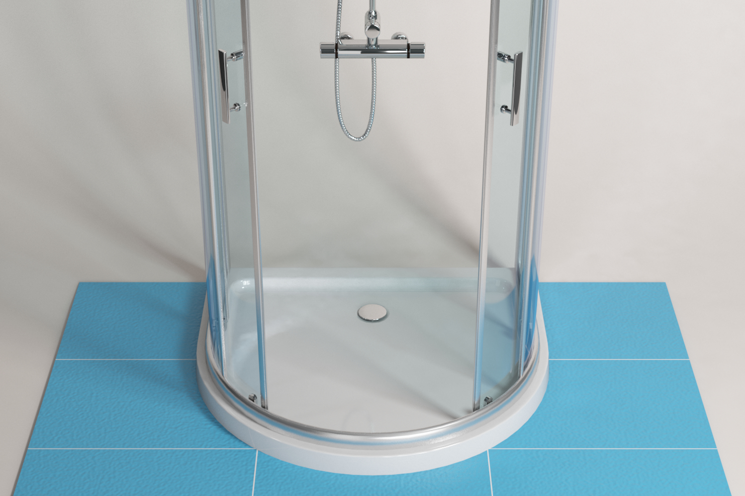 Luxury d-shape shower enclosure 3D - TurboSquid 1318568