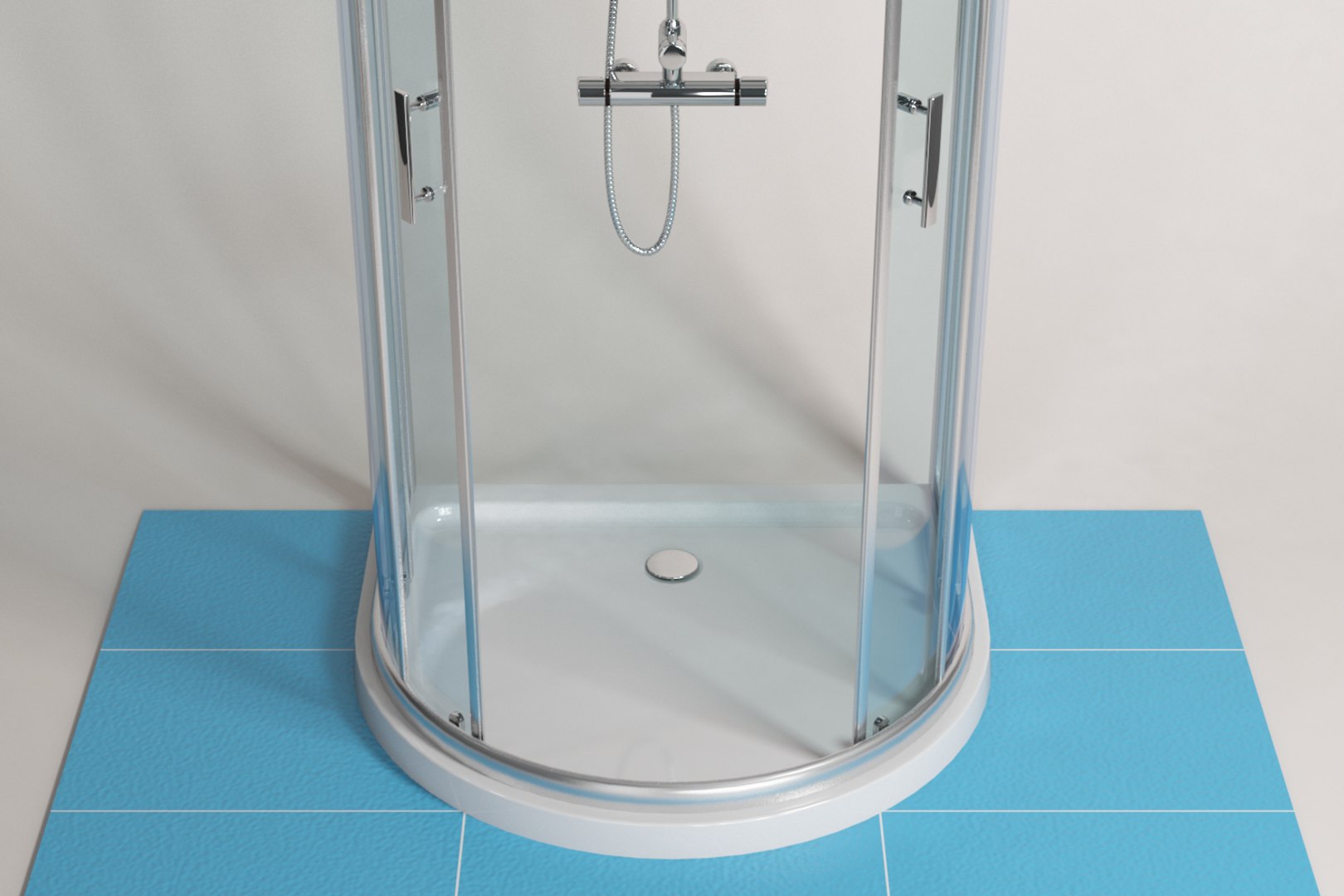 Luxury D-shape Shower Enclosure 3D - TurboSquid 1318568