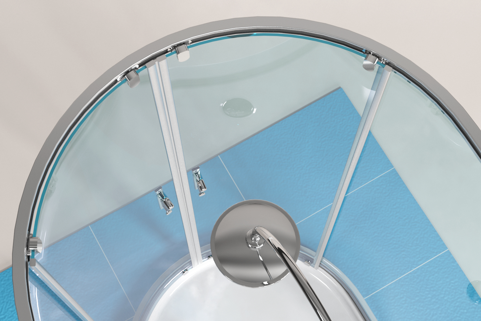 Luxury d-shape shower enclosure 3D - TurboSquid 1318568