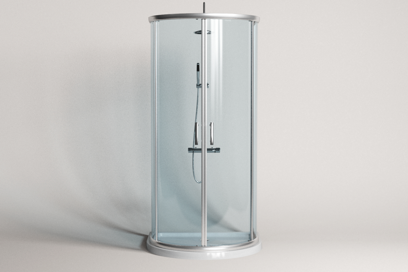Luxury D-shape Shower Enclosure 3D - TurboSquid 1318568
