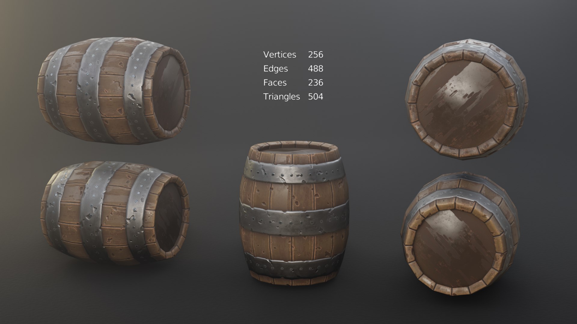 3D Model Barrel Pack High Quality Low Poly Pbr - TurboSquid 2015811