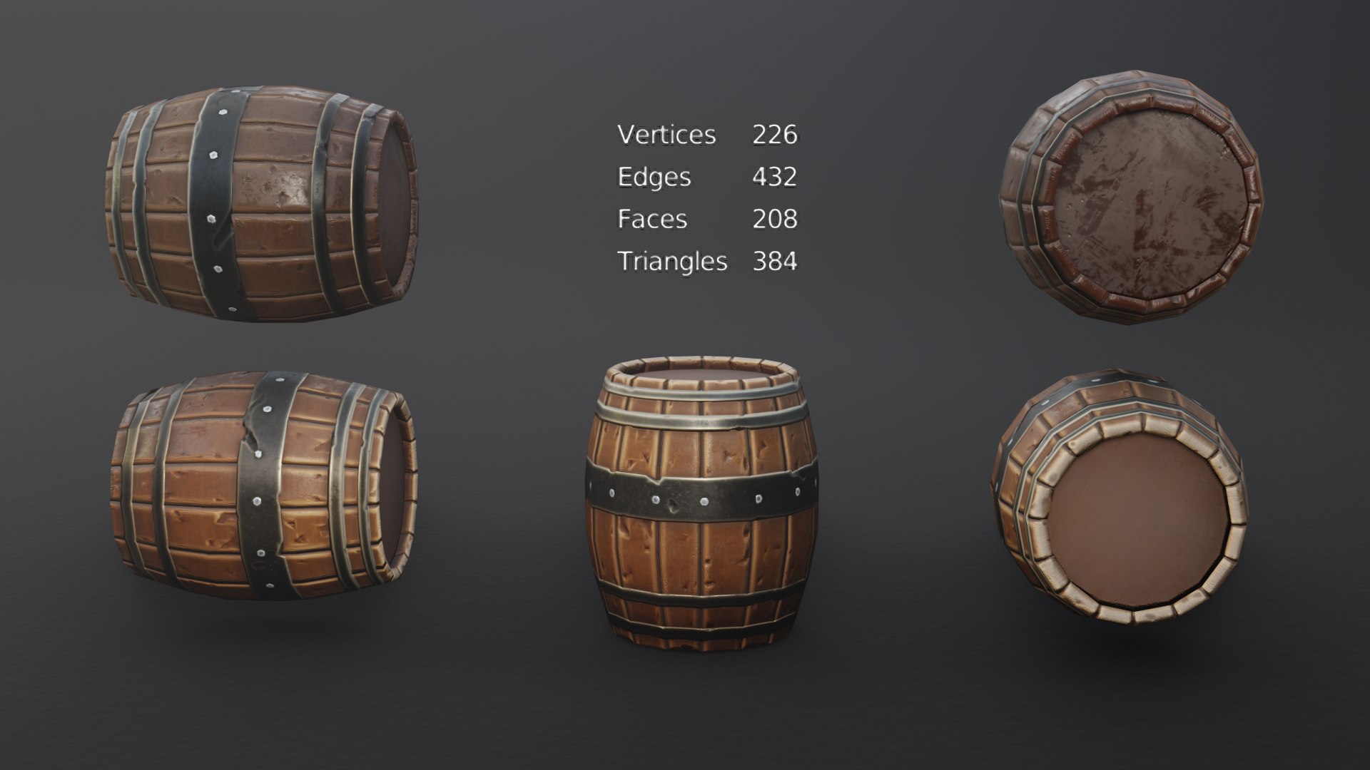 3D Model Barrel Pack High Quality Low Poly Pbr - TurboSquid 2015811