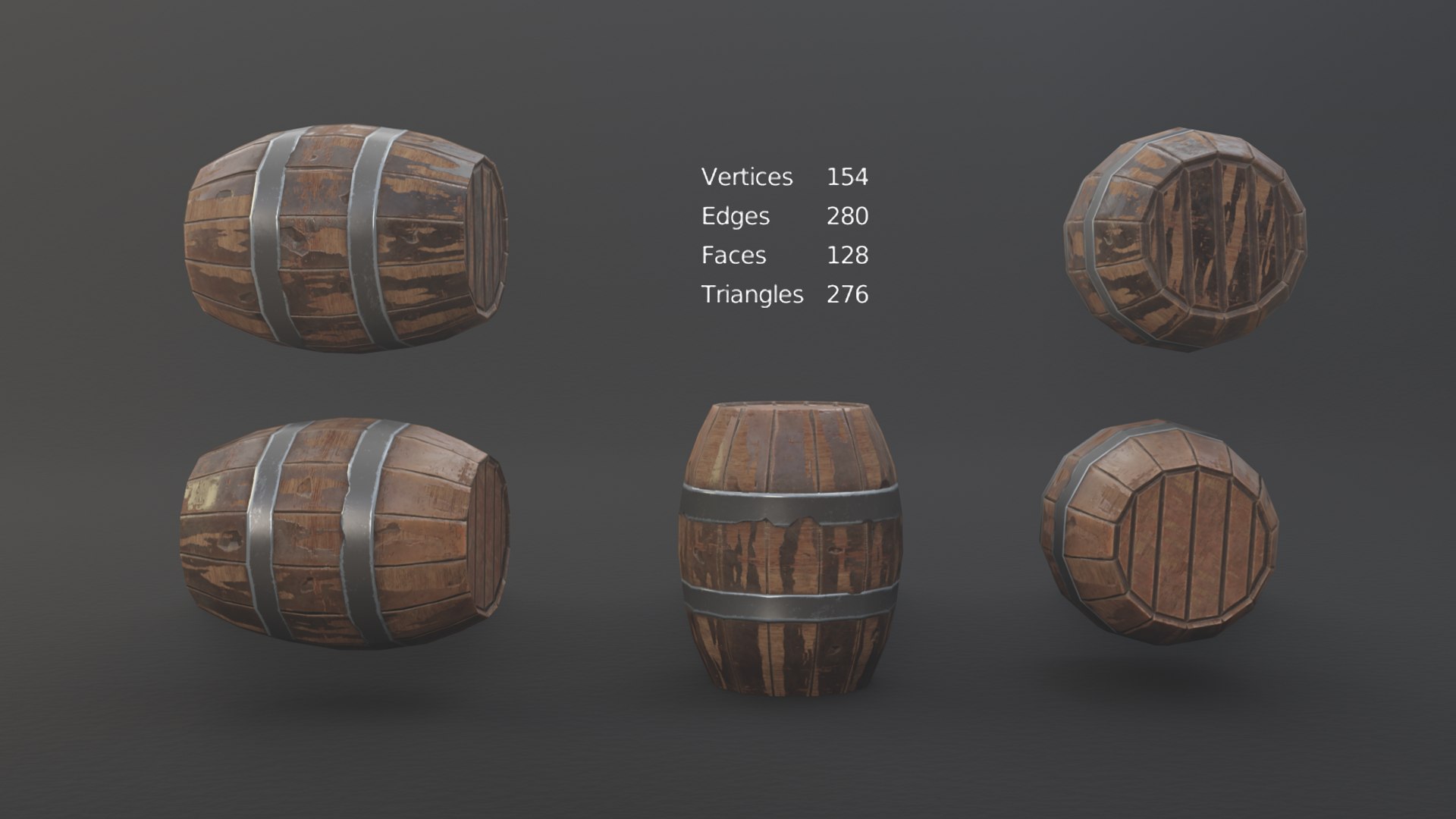 3D Model Barrel Pack High Quality Low Poly Pbr - TurboSquid 2015811