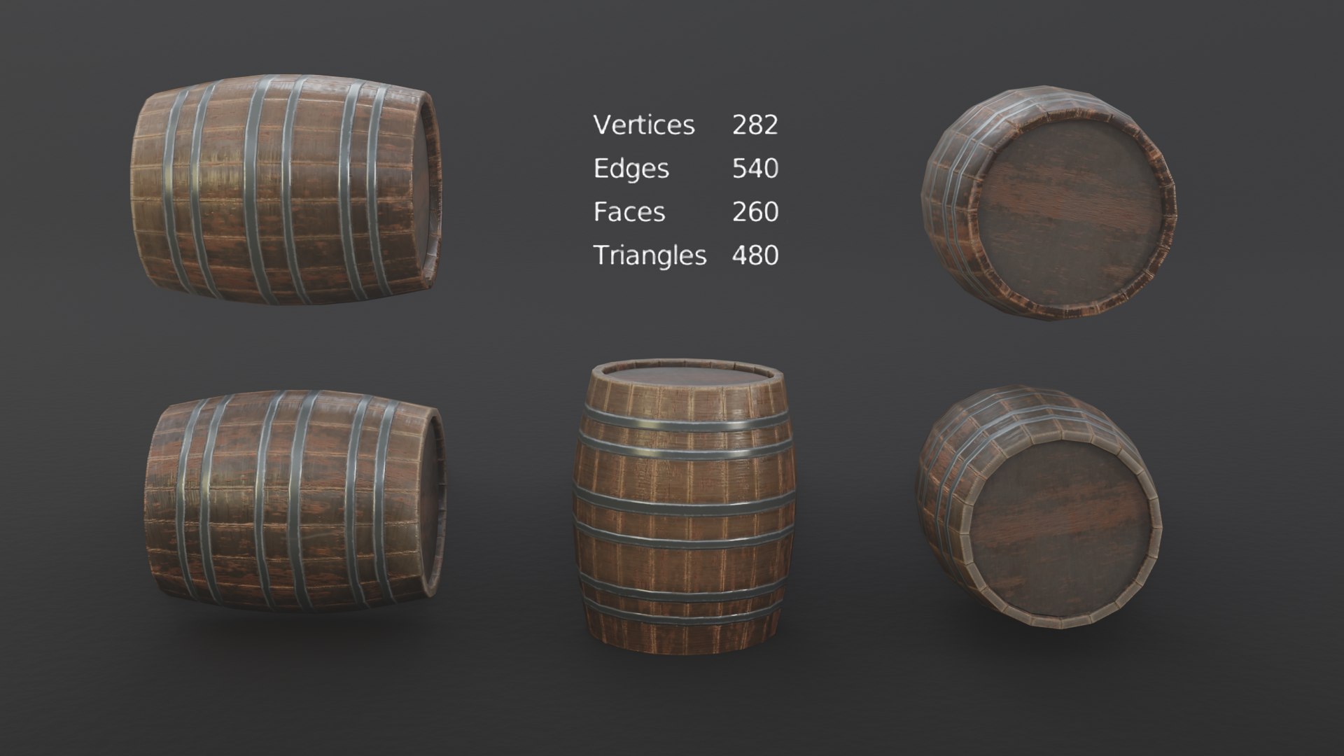 3D model Barrel pack high quality low poly pbr - TurboSquid 2015811