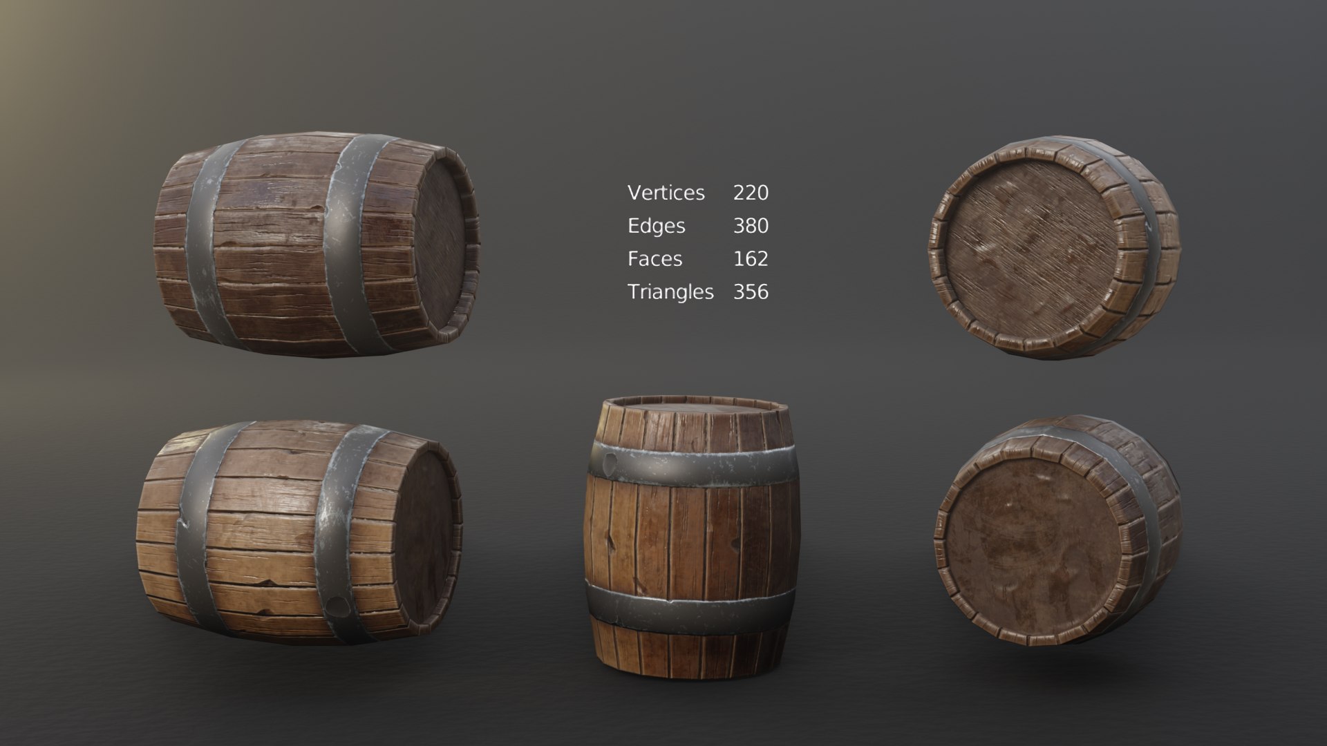 3D Model Barrel Pack High Quality Low Poly Pbr - TurboSquid 2015811